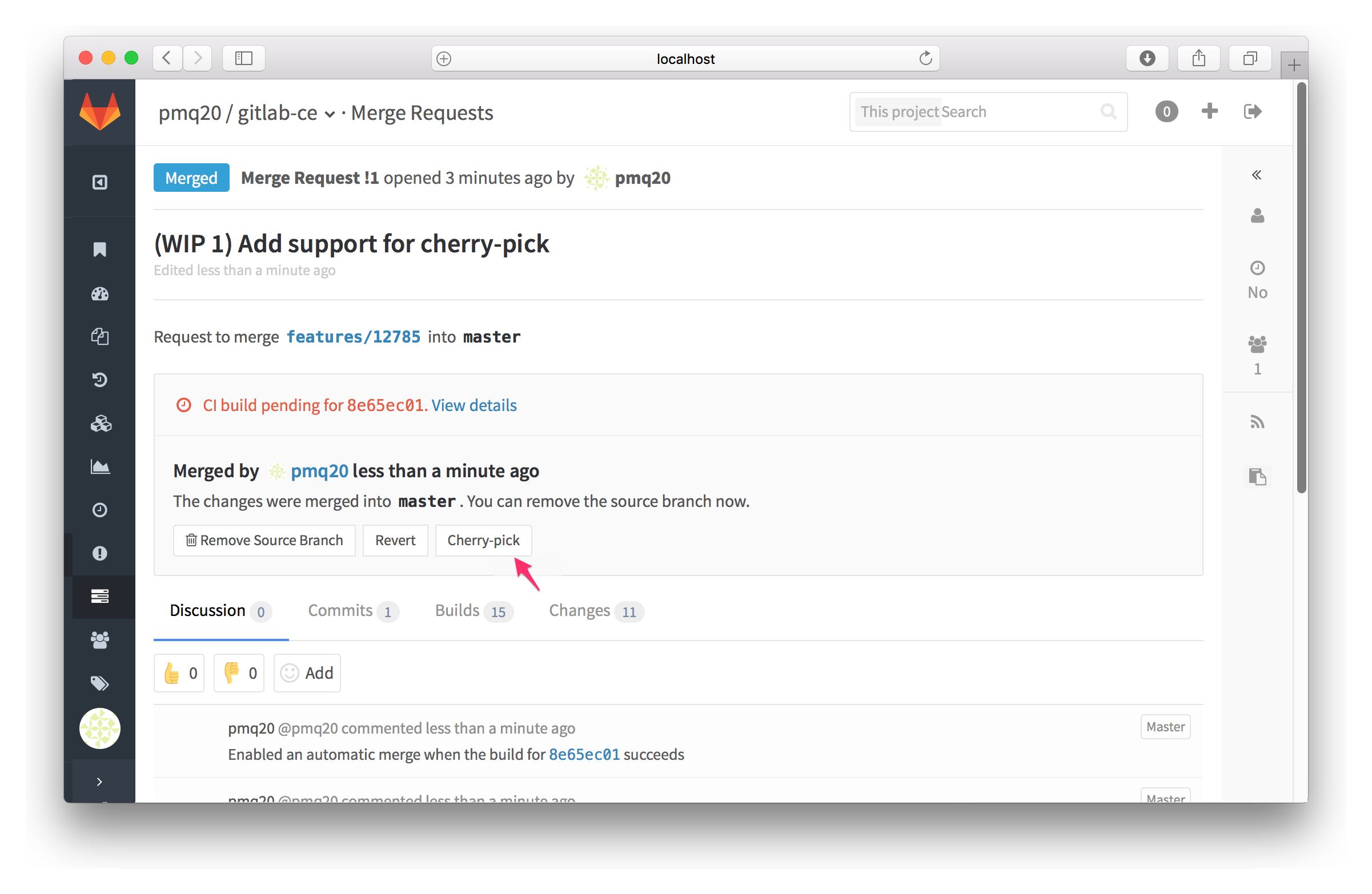Cherry pick changes · Workflow · 帮助 · GitLab Cherry pick changes · Workflow · 帮助 · GitLab
